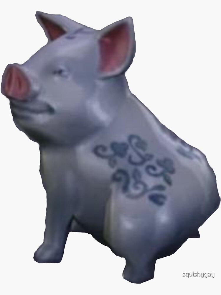 "Dil's Porcelain Pig" Sticker for Sale by squishygay | Redbubble