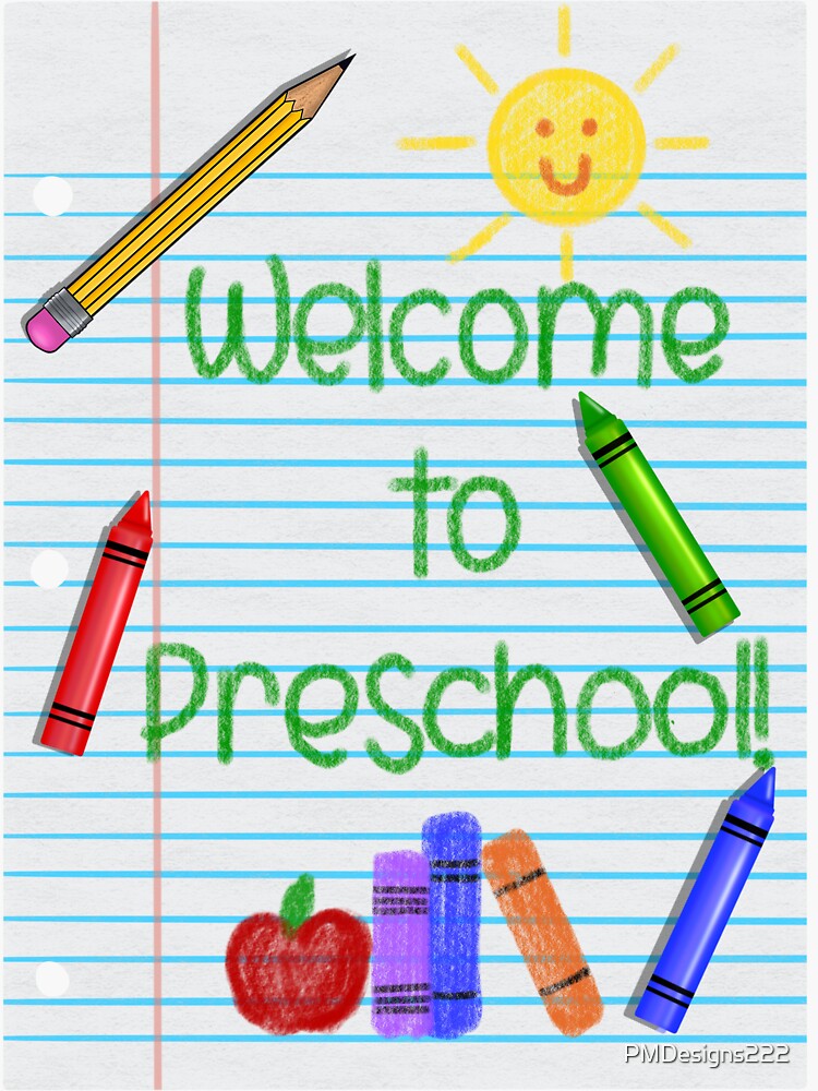 "Welcome to preschool" Sticker for Sale by PMDesigns222 | Redbubble