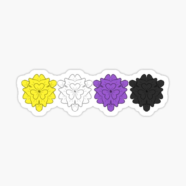 "Nonbinary flowers - subtle nonbinary" Sticker for Sale by Memockend ...