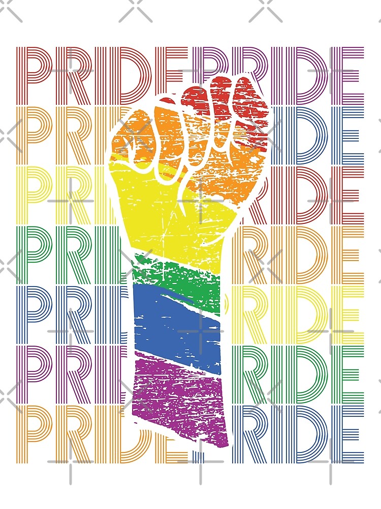 "Pride Power Fist, Rainbow Colors" Poster for Sale by BlackCatTheory ...