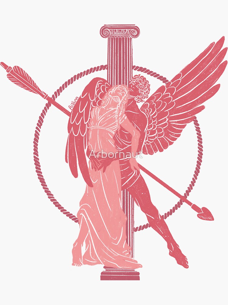"Cupid and Psyche Greek Mythology" Sticker for Sale by Arbornaut ...