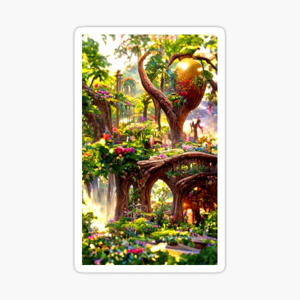 "The Garden of Eden" Sticker for Sale by ai-picasso | Redbubble