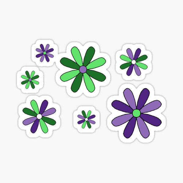 "Genderqueer Pride Flowers" Sticker for Sale by creviston13 | Redbubble