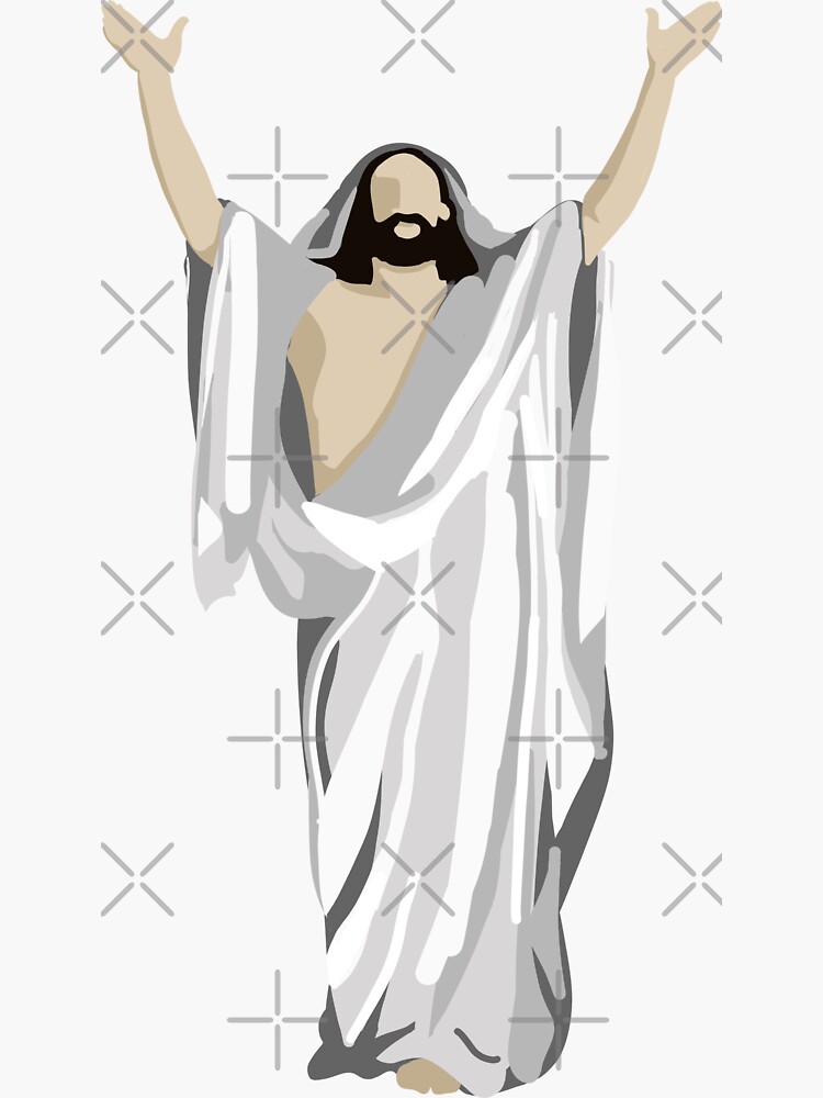 "Jesus Christ - Resurrection: Catholic graphic art" Sticker for Sale by ...