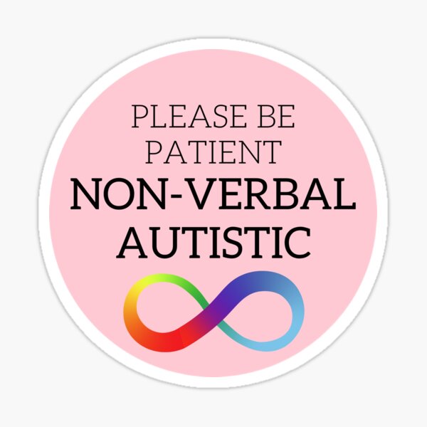 Non Verbal Autistic Pin Pink Sticker For Sale By Theidiotinside non-verbal-autistic-pin-pink-sticker-for-sale-by-theidiotinside