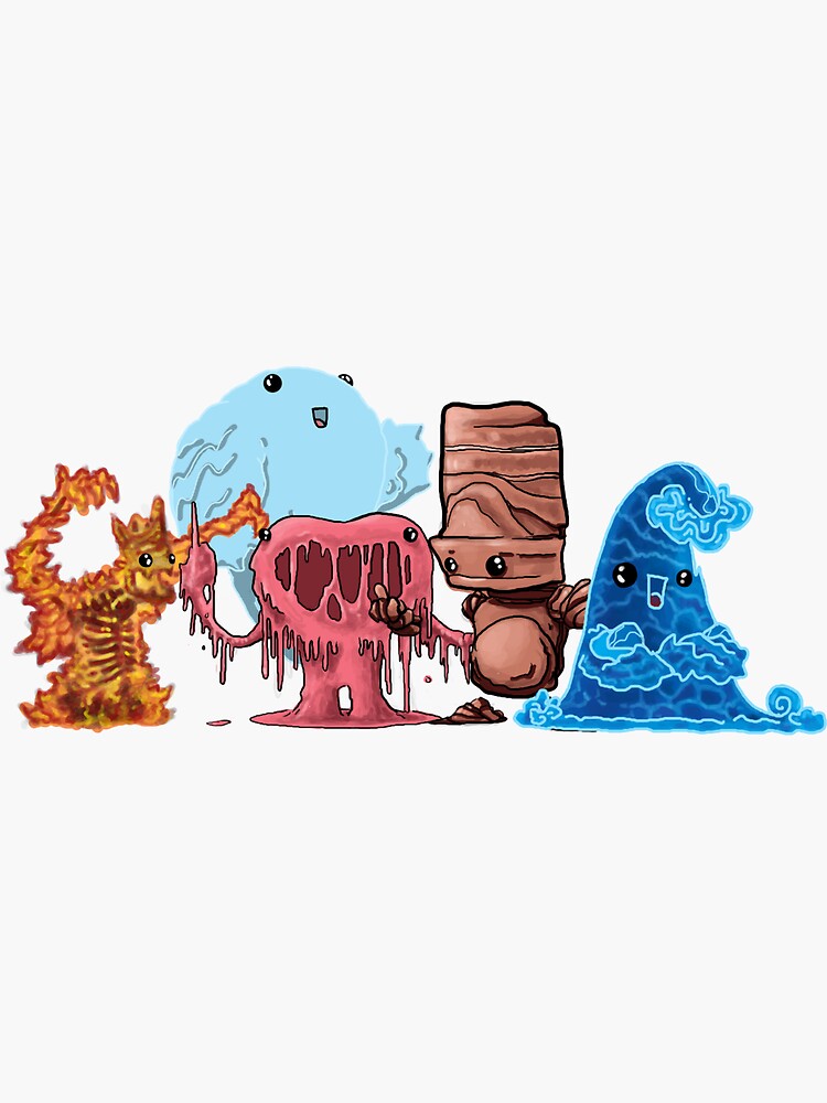 "Elementals" Sticker for Sale by Reluctantbutter | Redbubble