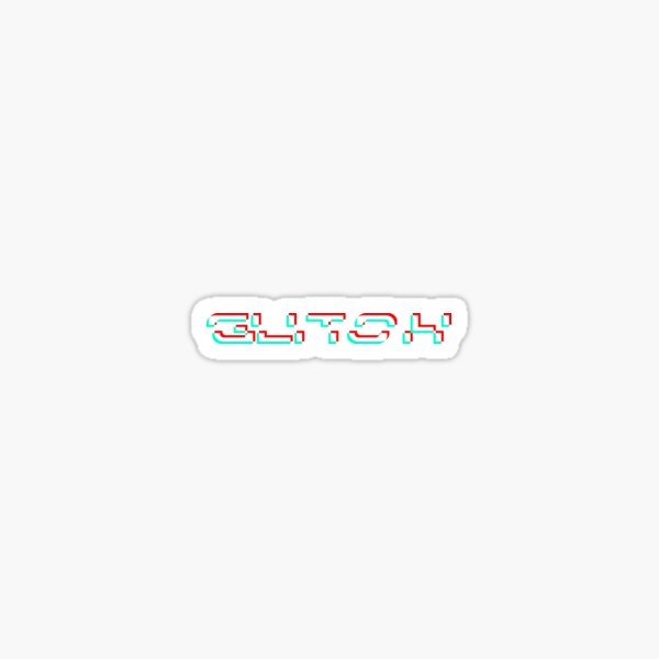 "Glitch Text Logo" Sticker for Sale by AuganisedGifts | Redbubble