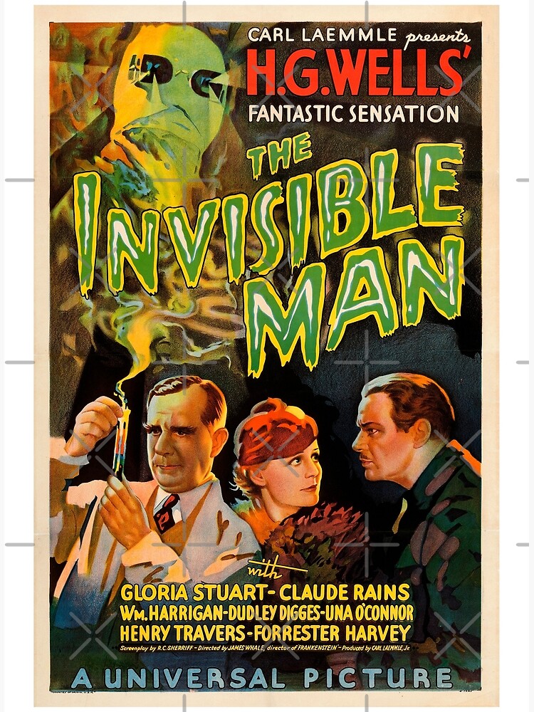 "The Invisible Man Classic Horror Poster" Poster for Sale by ...
