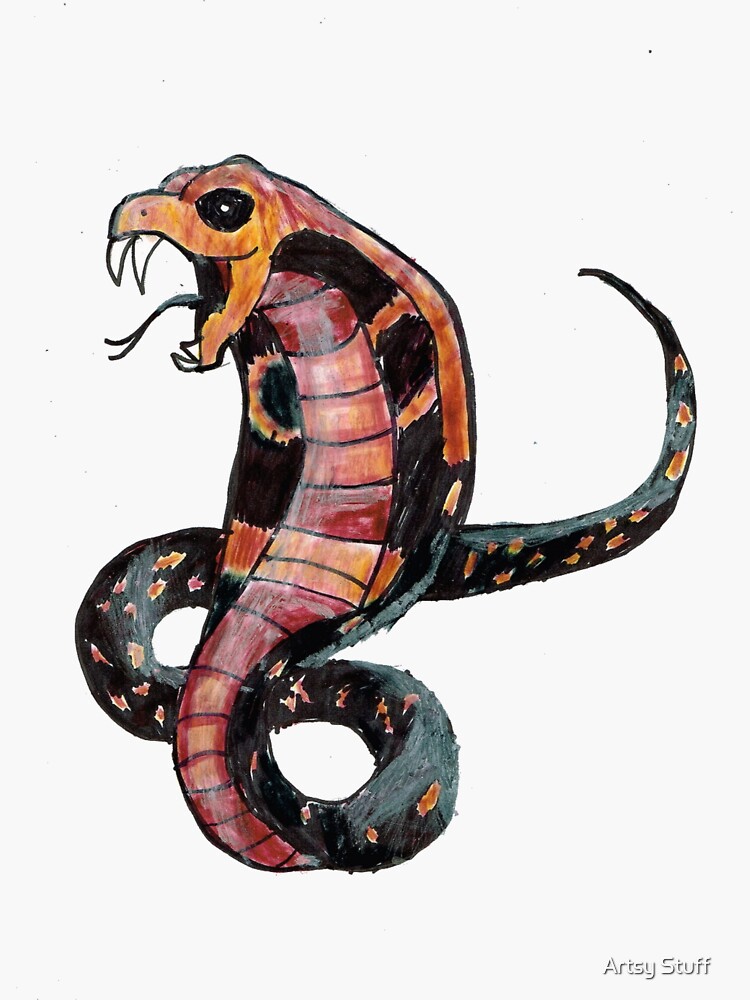 "King Cobra" Sticker for Sale by glennrocksvb | Redbubble