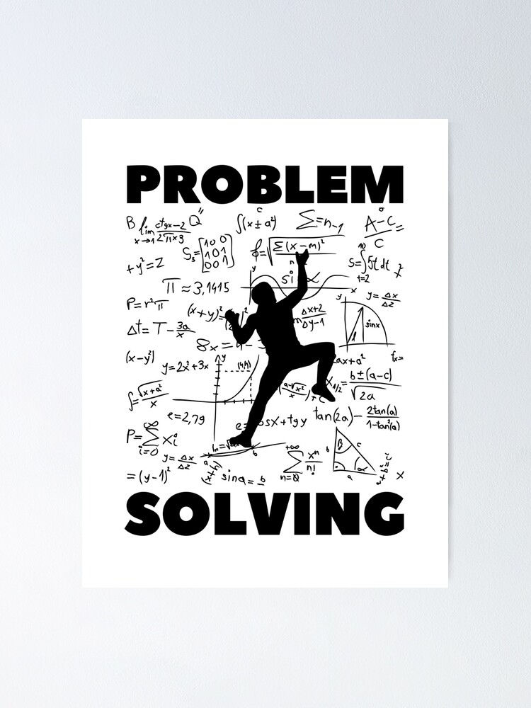 "Problem Solving Math. Rock Climbing & Bouldering" Poster for Sale by ...