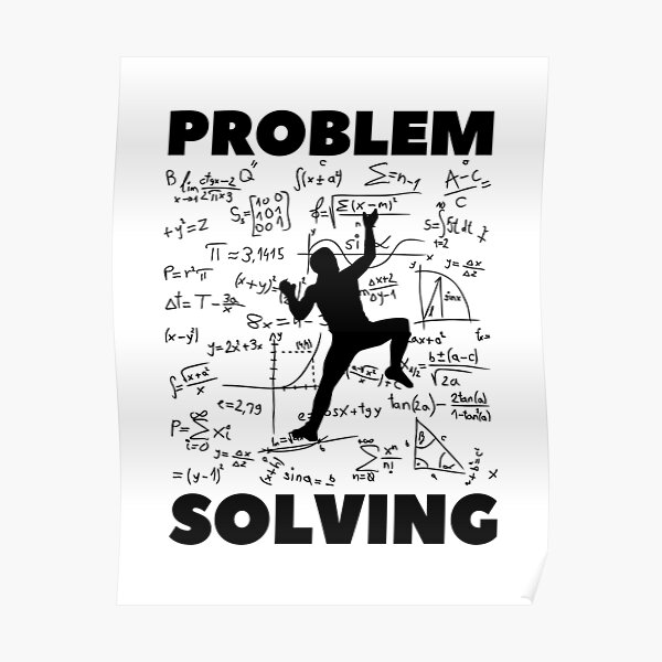 "Problem Solving Math. Rock Climbing & Bouldering" Poster for Sale by ...