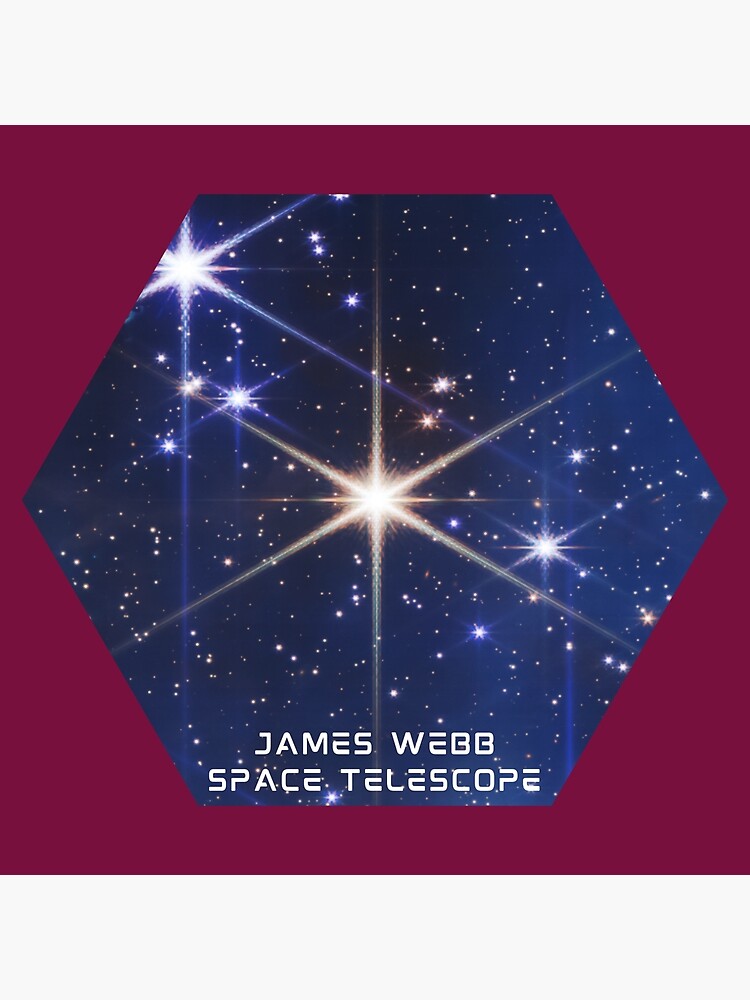 "James Webb Space Telescope Star Diffraction Spikes Hexagon" Art Print ...