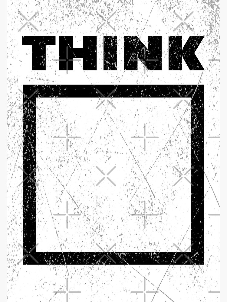 "Think Outside the Box Brain Teaser Puzzle Graphic (BLACK)" Poster for ...