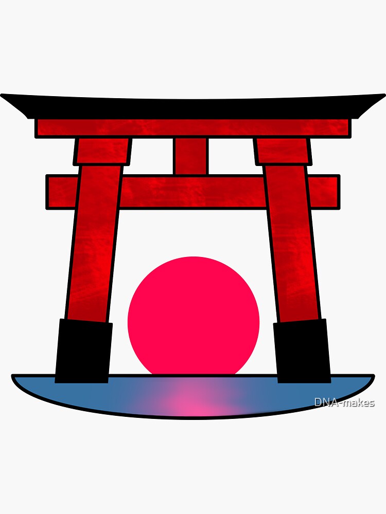 "Torii Gate" Sticker for Sale by DNA-makes | Redbubble