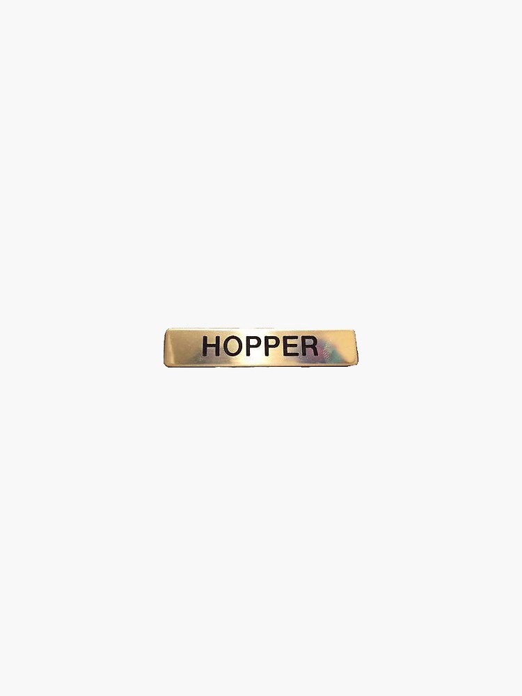 "Hopper Nametag" Sticker for Sale by raybands | Redbubble