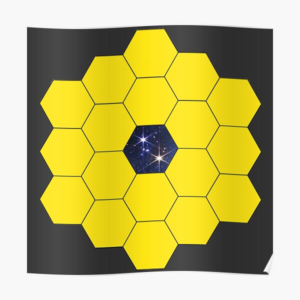 "James Webb Space Telescope Hexagon Mirrors" Poster for Sale by ...