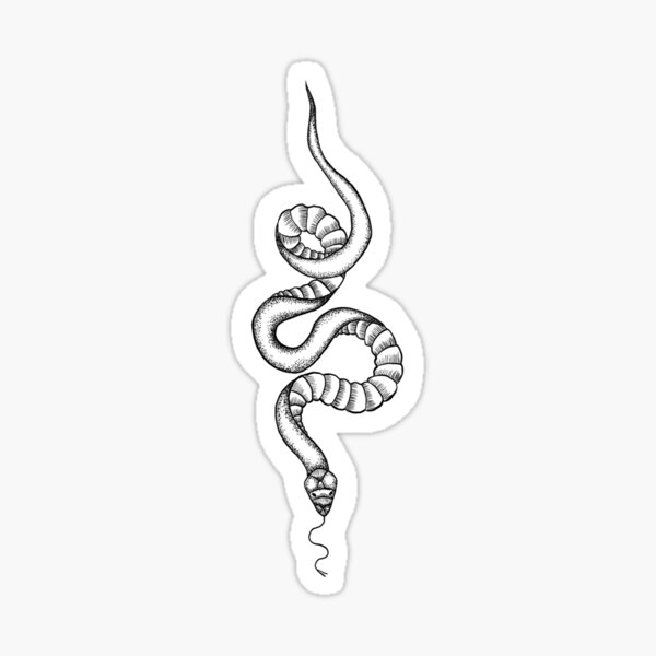 "Snake outline design" Sticker for Sale by Daisynell | Redbubble