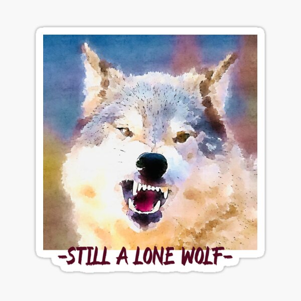 "Wolf - Lone Wolf" Sticker for Sale by BWBCCREATIONS | Redbubble