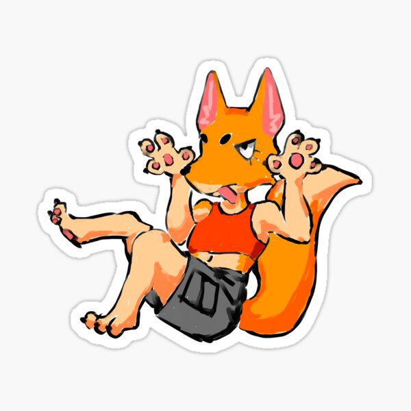 "Grumpy Playful Fox" Sticker for Sale by NeetStudio | Redbubble