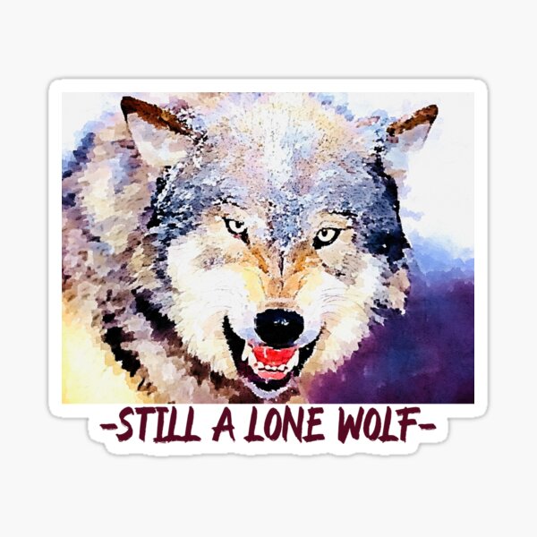 "Wolf - Lone Wolf" Sticker for Sale by BWBCCREATIONS | Redbubble