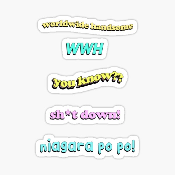 "V Tae-Hyung ICONIC AND FUNNY LINES AND QUOTES FROM BTS" Sticker for ...