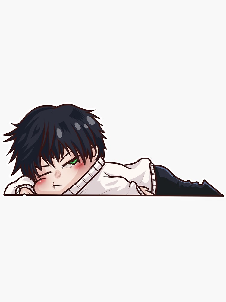 Pegatina «Etiqueta engomada perezosa de Toji Fushiguro Chibi - Jujutsu ...