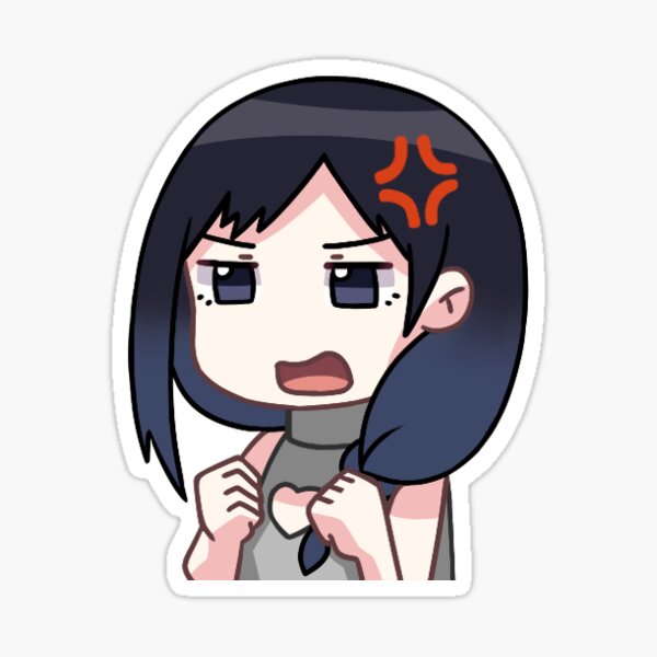 "Angry Kurone" Sticker for Sale by MoshonProject | Redbubble