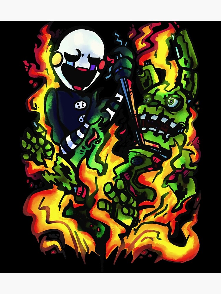 "Five Nights At Freddy S Springtrap And The Puppet Classic T-Shirt ...