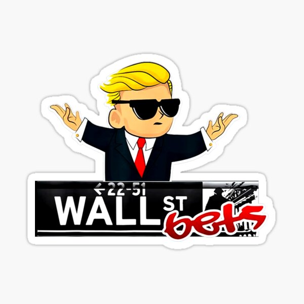 "Wallstreetbets cartoon funny" Sticker for Sale by Greenwood236 | Redbubble