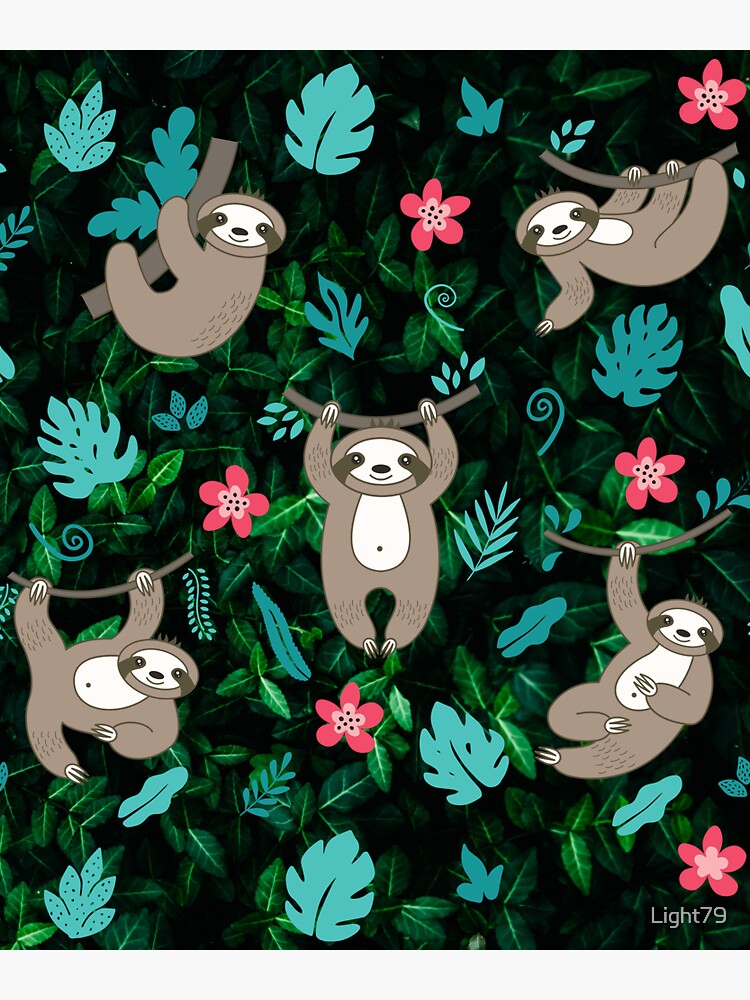 "Sloth stack patterns" Sticker for Sale by Light79 | Redbubble