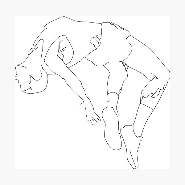 "long jump athletic line art" Photographic Print for Sale by ...