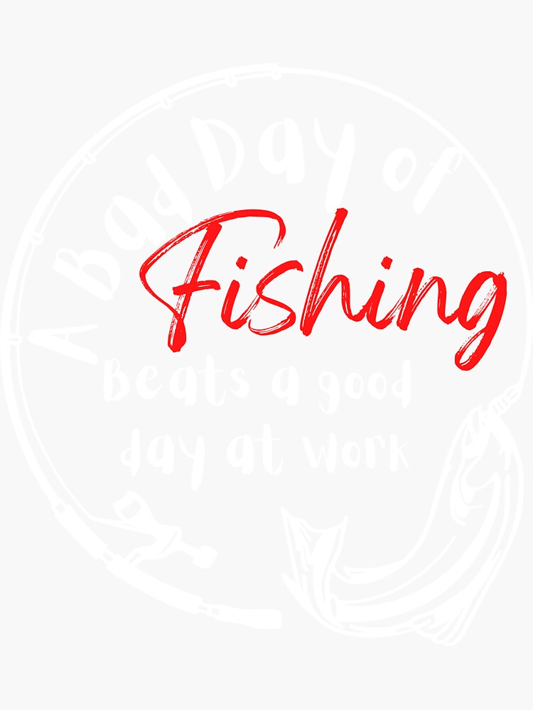 "A bad day of fishing" Sticker for Sale by Tinytanks | Redbubble