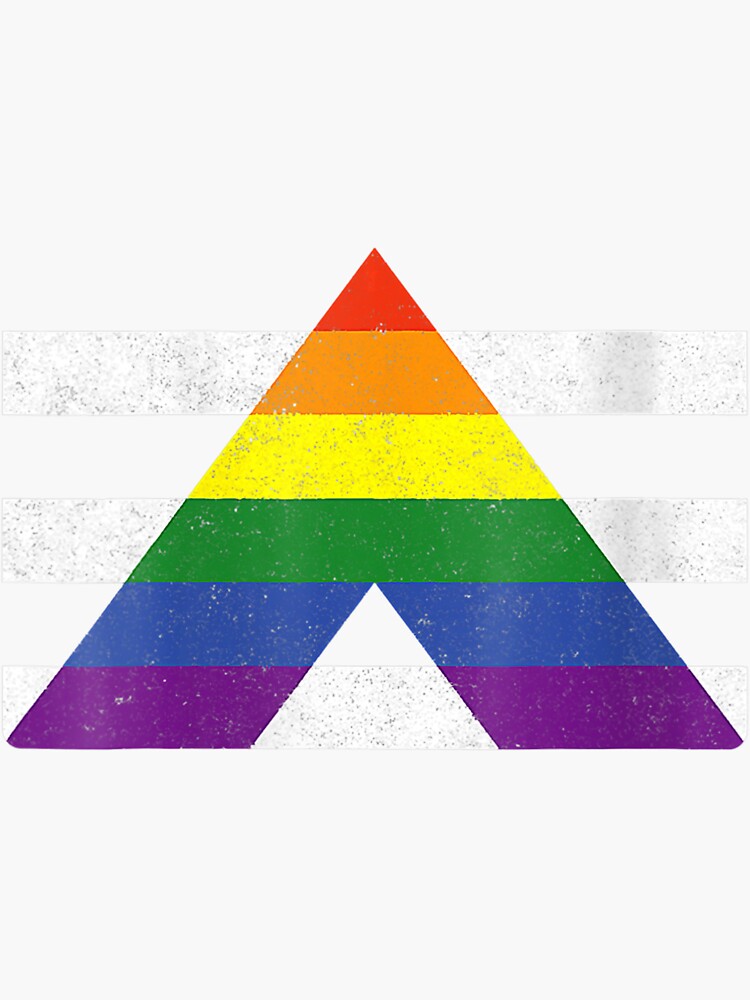 "Womens Lgbt Straight Gay Ally Pride Flag For Hetero Men" Sticker for ...