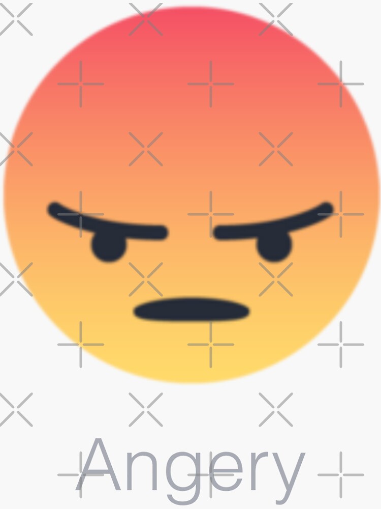 "Facebook Angry/Angery React Store. Be Angery." Sticker for Sale by ...