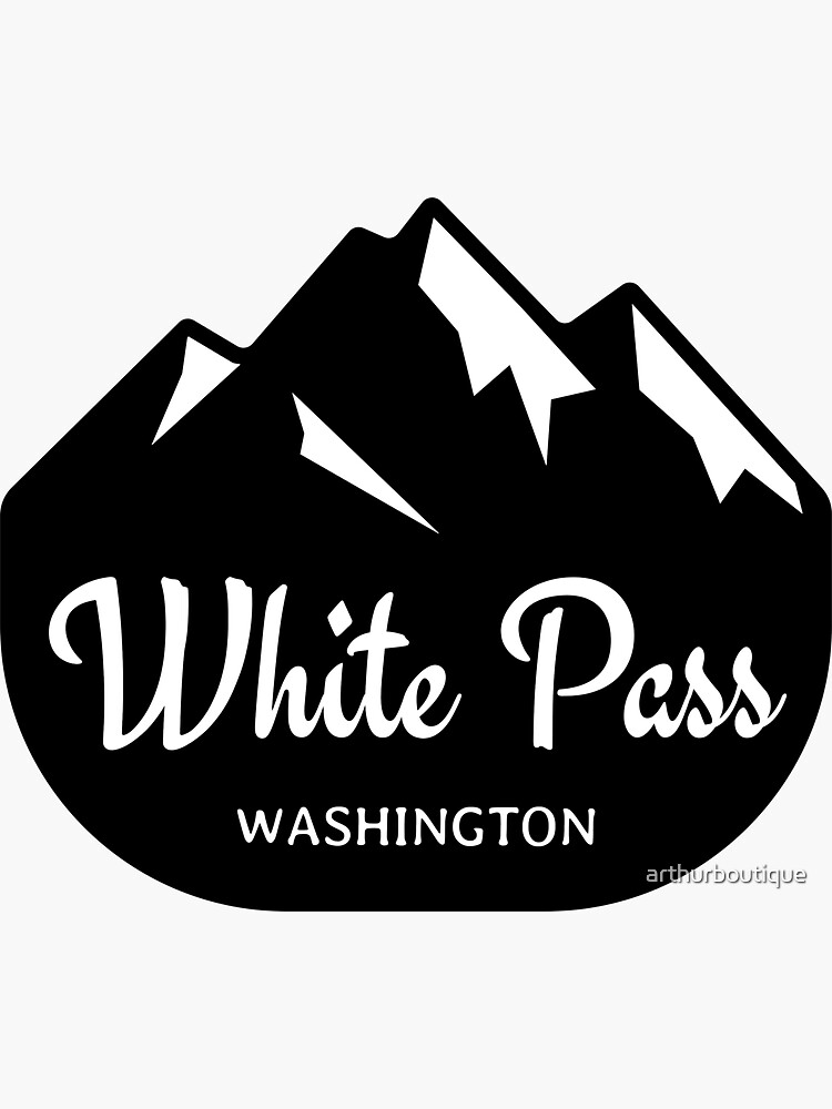 "White Pass Mountain Washington - White Pass WA" Sticker for Sale by ...