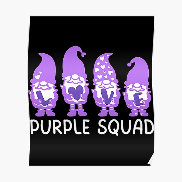 "Purple Squad Military Child Month Army Kids Purple Up Family" Poster ...