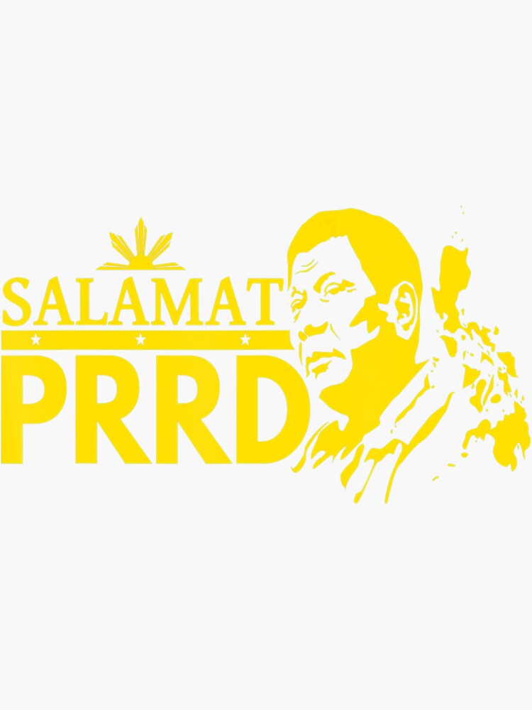"Salamat Prrd Philippines President Digong Duterte" Sticker for Sale by ...