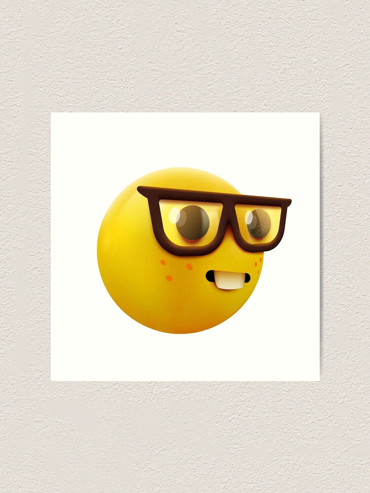 "NERD FACE EMOJI" Art Print for Sale by da-swag-shop | Redbubble