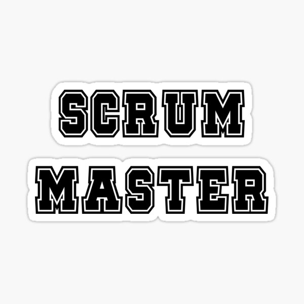 "SCRUM MASTER University" Sticker for Sale by EncodedShirts | Redbubble