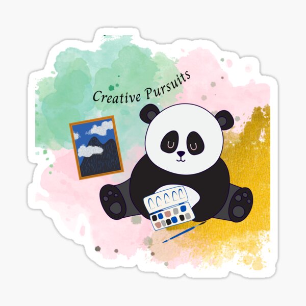 "Creative Pursuits Panda -Painting" Sticker for Sale by CoreGirlShop ...