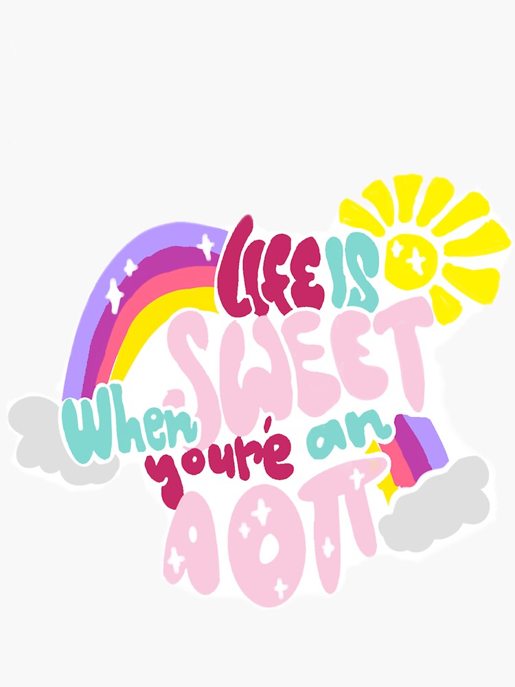 "Life is sweet when you’re an AOII" Sticker for Sale by alexawtrey ...