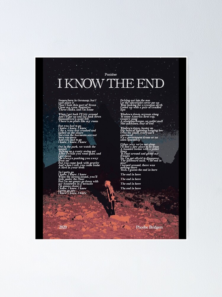 Póster «I Know The End de Phoebe Bridgers Punisher Cartel alternativo del álbum Póster» de ...