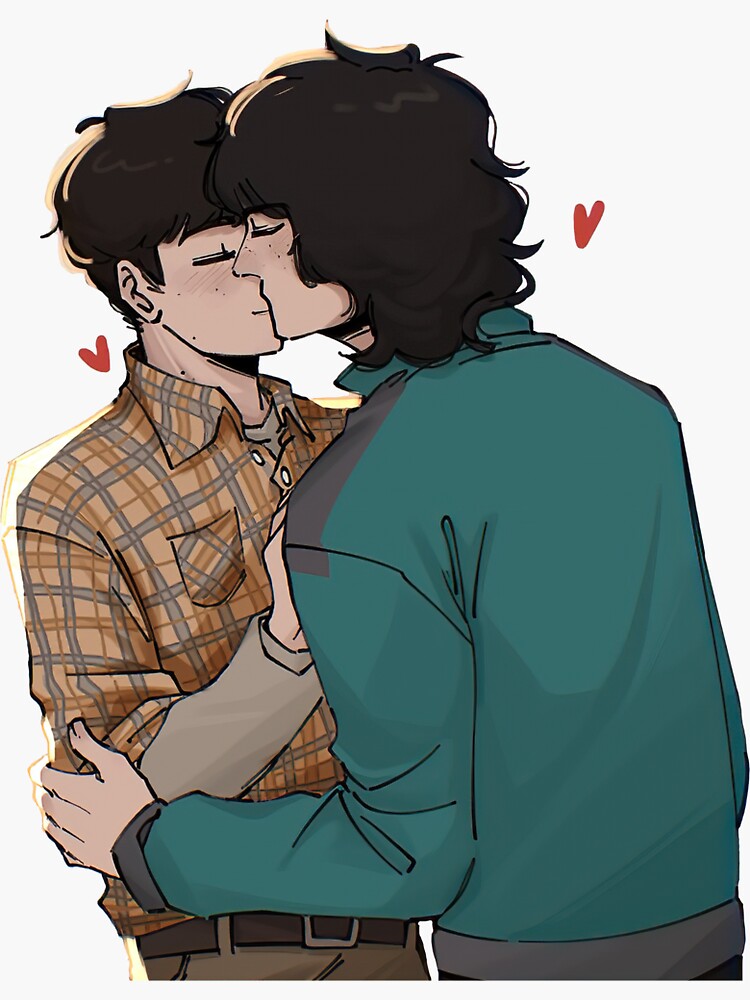 "byler kiss love" Sticker for Sale by SkylarFeil | Redbubble