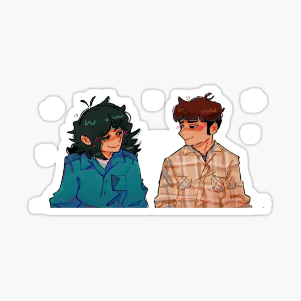 "byler look loving" Sticker for Sale by LukasWatsica | Redbubble