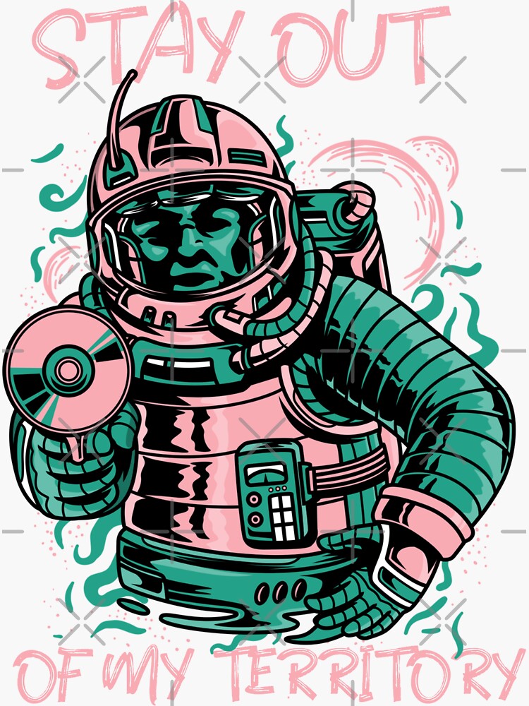 "Stay out of my territory" Sticker for Sale by Glem-Art | Redbubble