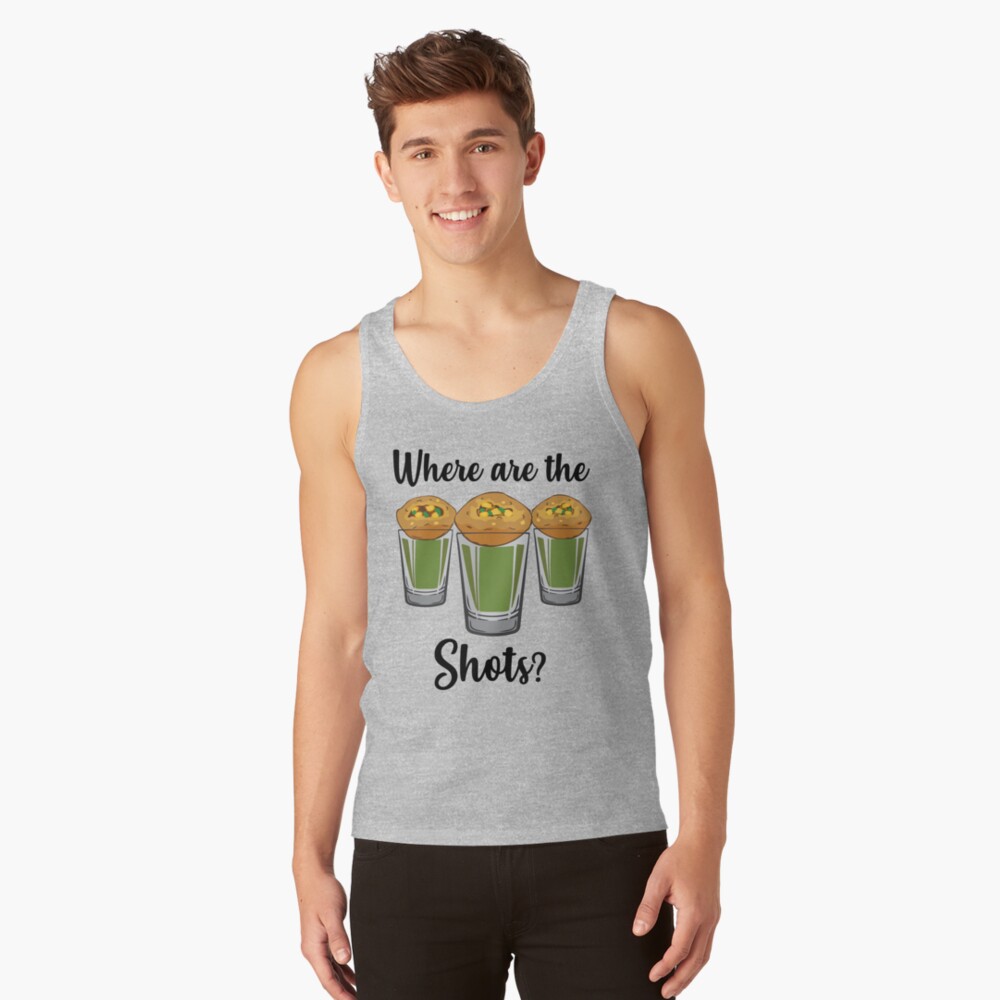 "Where are the shots Pani Puri shot glass Party India Design" Sticker ...