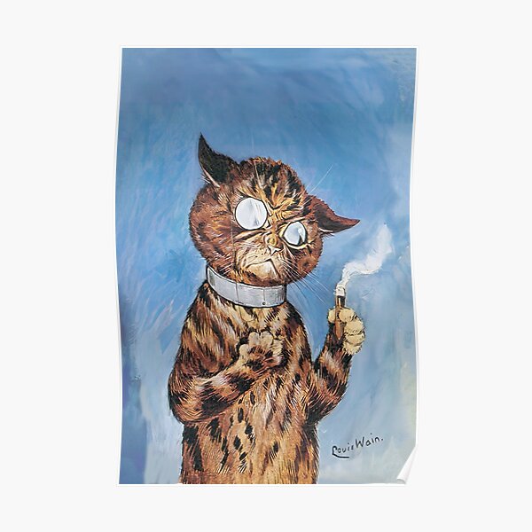 "Cigar Cat. Cat with Cigar by Louis Wain. Cat Smoking A Cigar (Louis ...