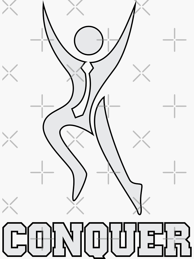 "Conquer | World" Sticker for Sale by CadDesignerr | Redbubble