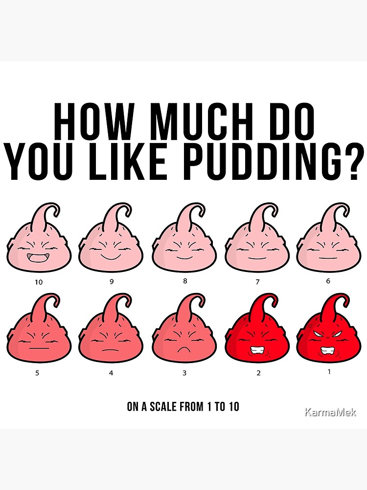 "How much do you like pudding?" Poster by KarmaMek | Redbubble