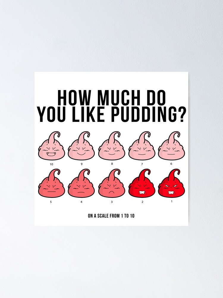 "How much do you like pudding?" Poster by KarmaMek | Redbubble